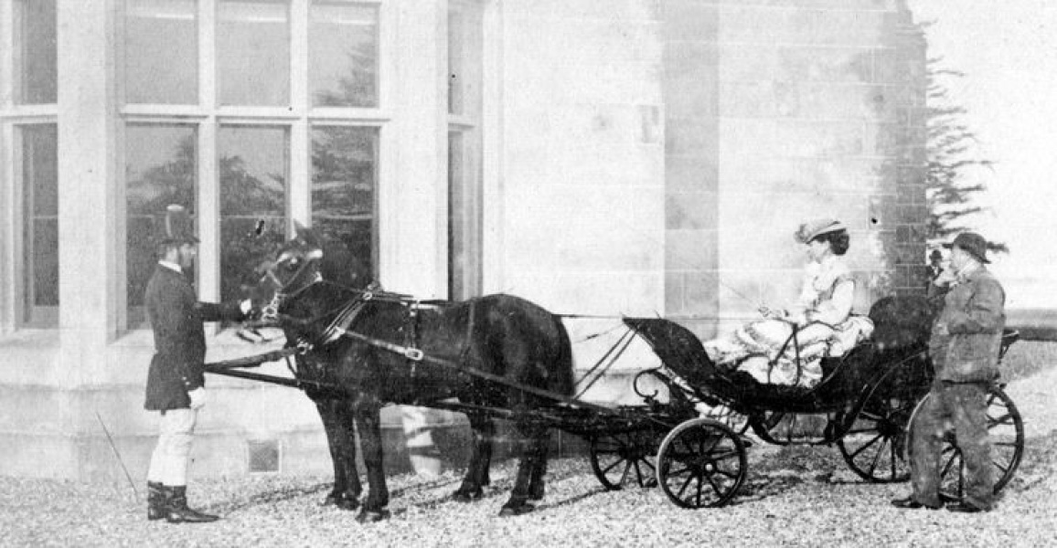 A Lady Driving a Pair of Ponies to a Phaeton » Carriages of Britain